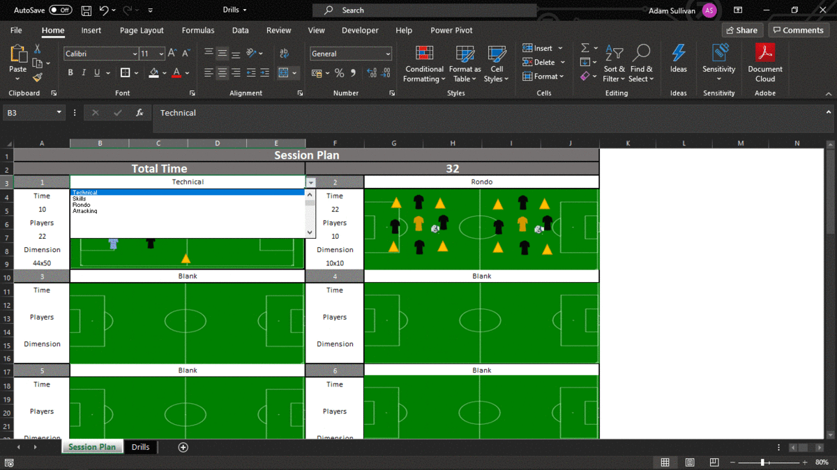 DRILL DATABASE & EXERCISE TEMPLATE – Dr. Adam Sullivan